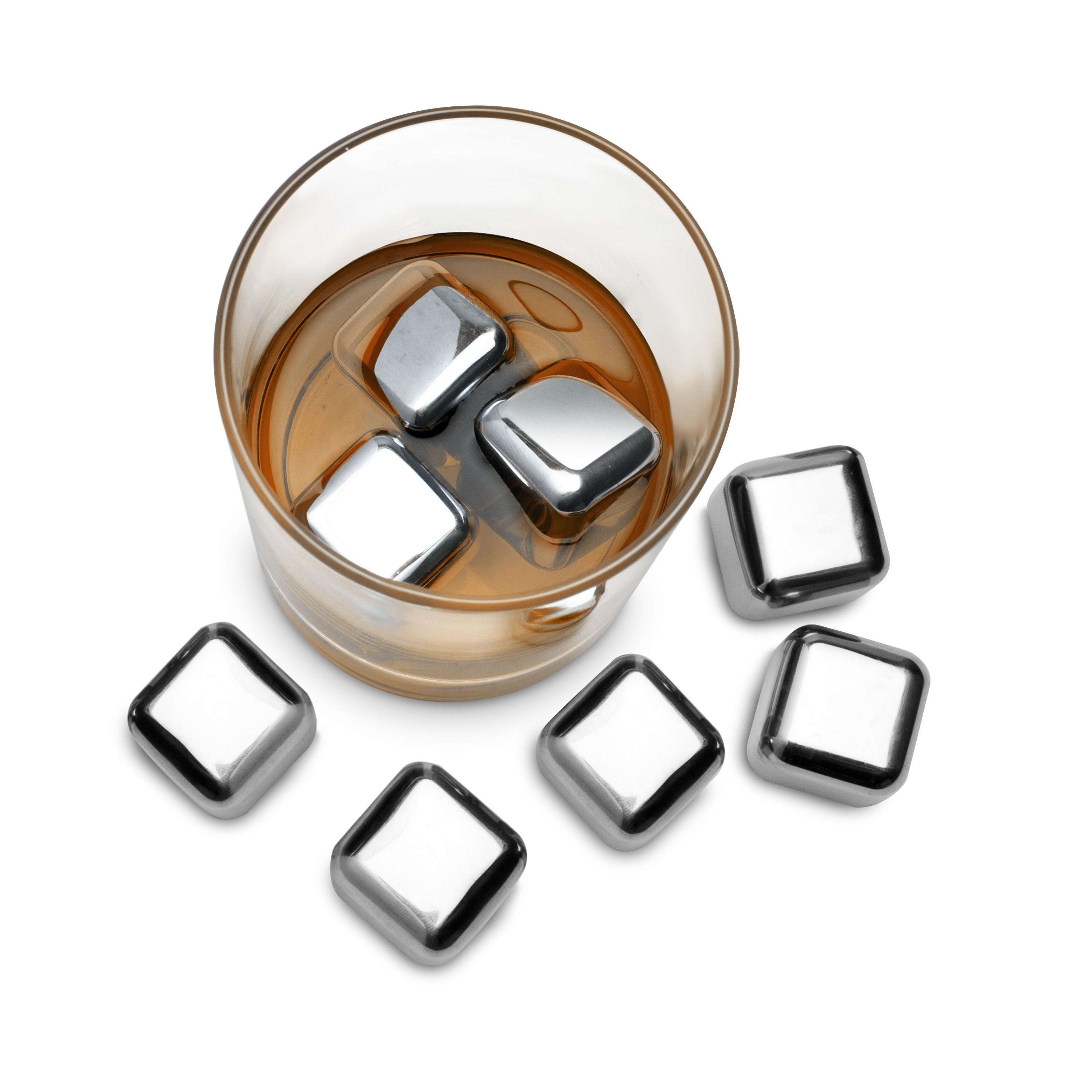 1" Stainless Steel Ice Cubes - Set of 8 | Final Touch®